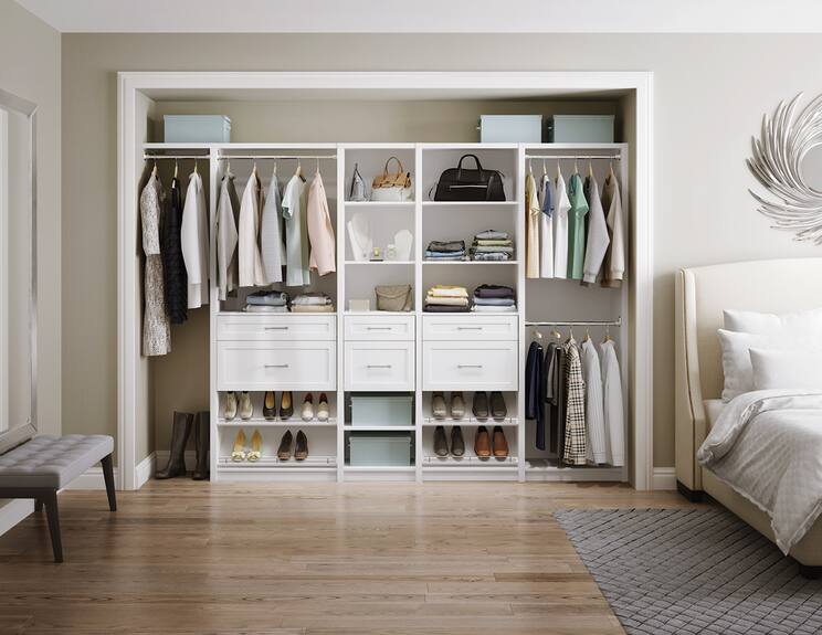 Shelving units for closets store